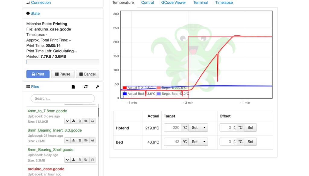 Temperature spikes when using Repeteir Firmware and Octoprint · Issue #476 · repetier/Repetier ...